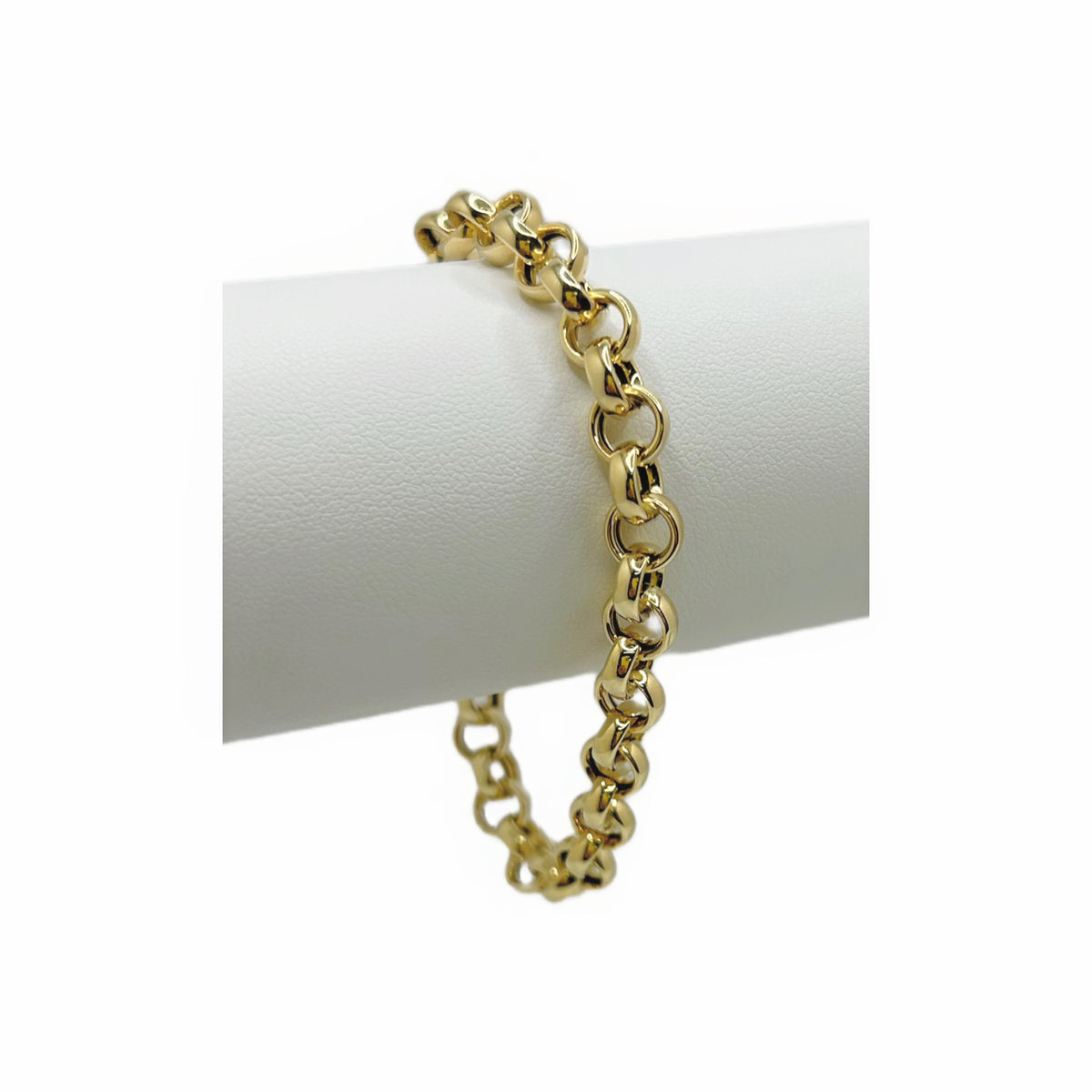 Rolo Statement Bracelet- 14k Solid Gold – Jewelry & Art