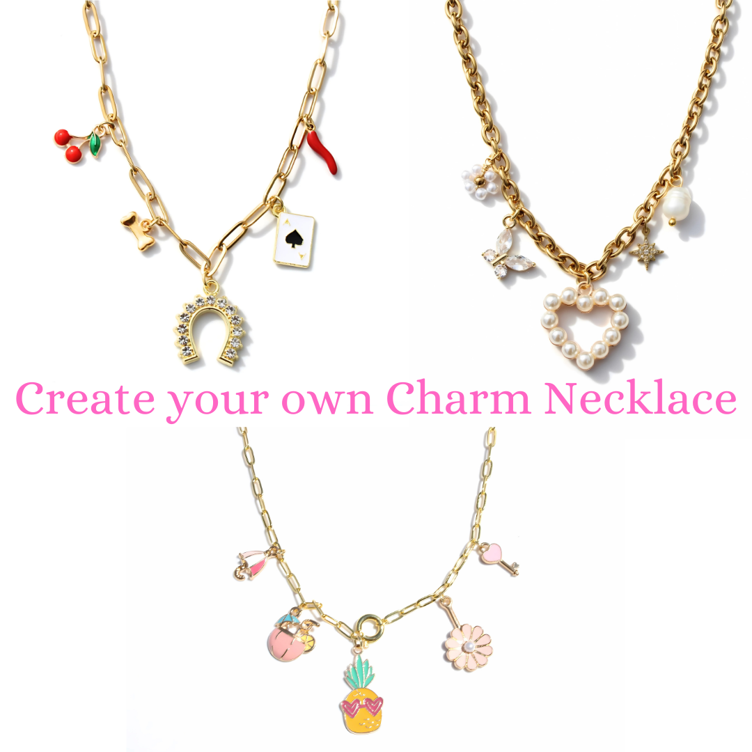Charm Necklace- Create your own- Charm Bar- Jewelry & Art