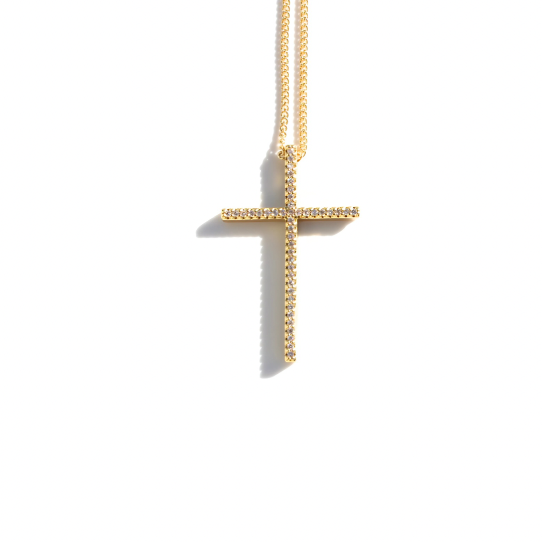 The Mini Bling Cross Necklace. – Jewelry & Art